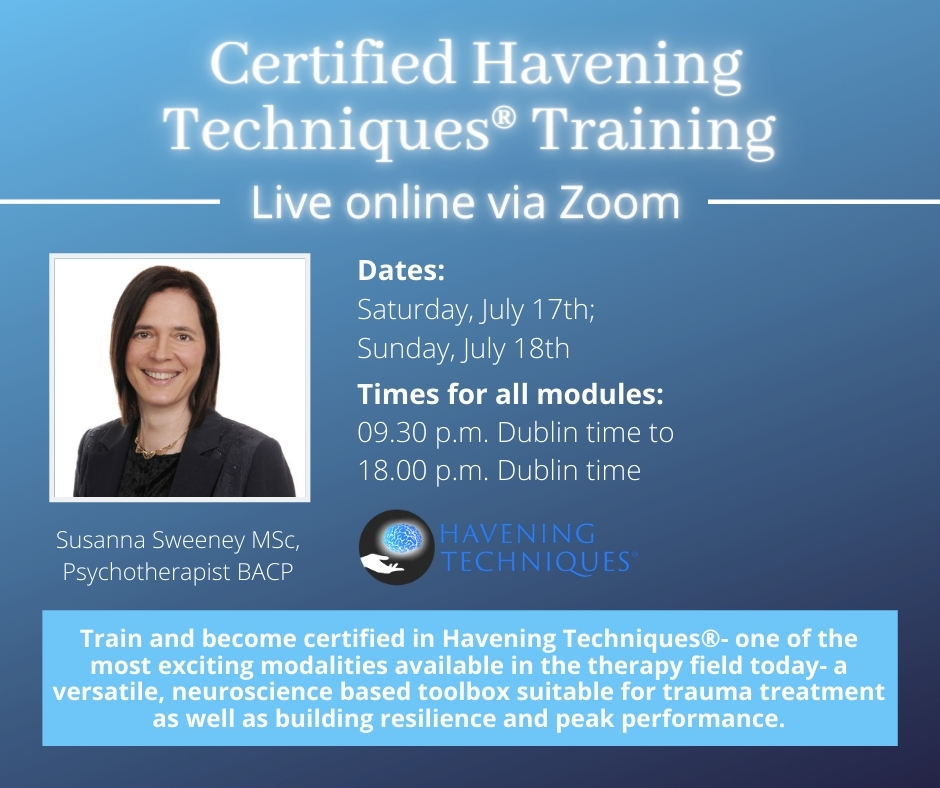 Havening Training- Become a Certified Havening Techniques Practitioner